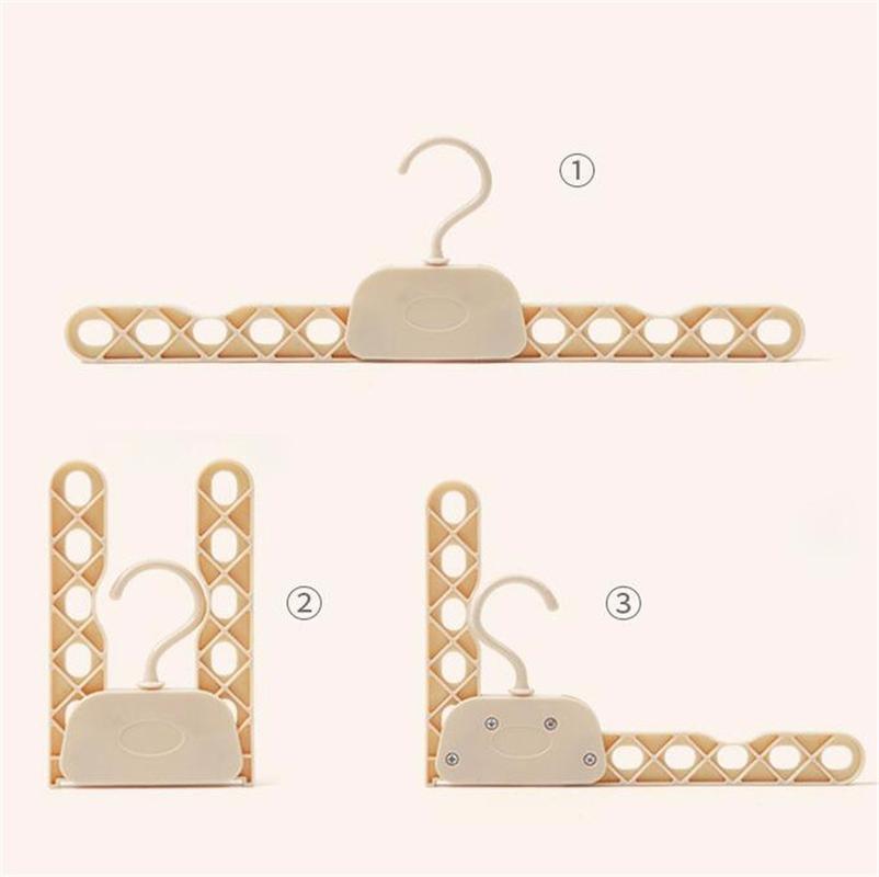 Buy 1 Piece Multi-Functional Dual Hanger Folding Clothes Hanger ...