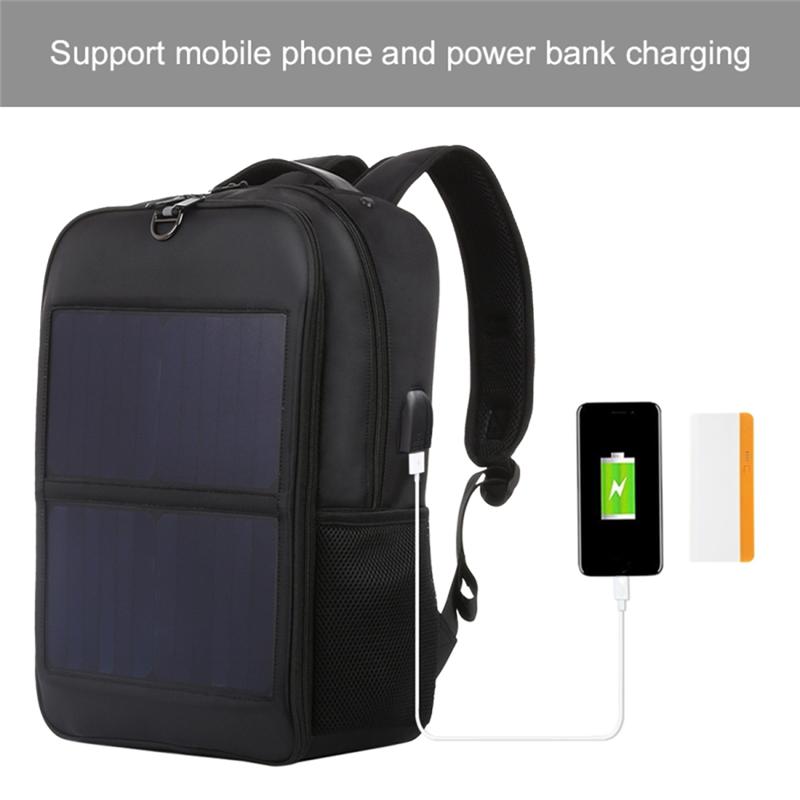 Buy Outdoor Solar Backpack 14W Solar Panel Powered Backpack Laptop Bag Large Capacity with ...