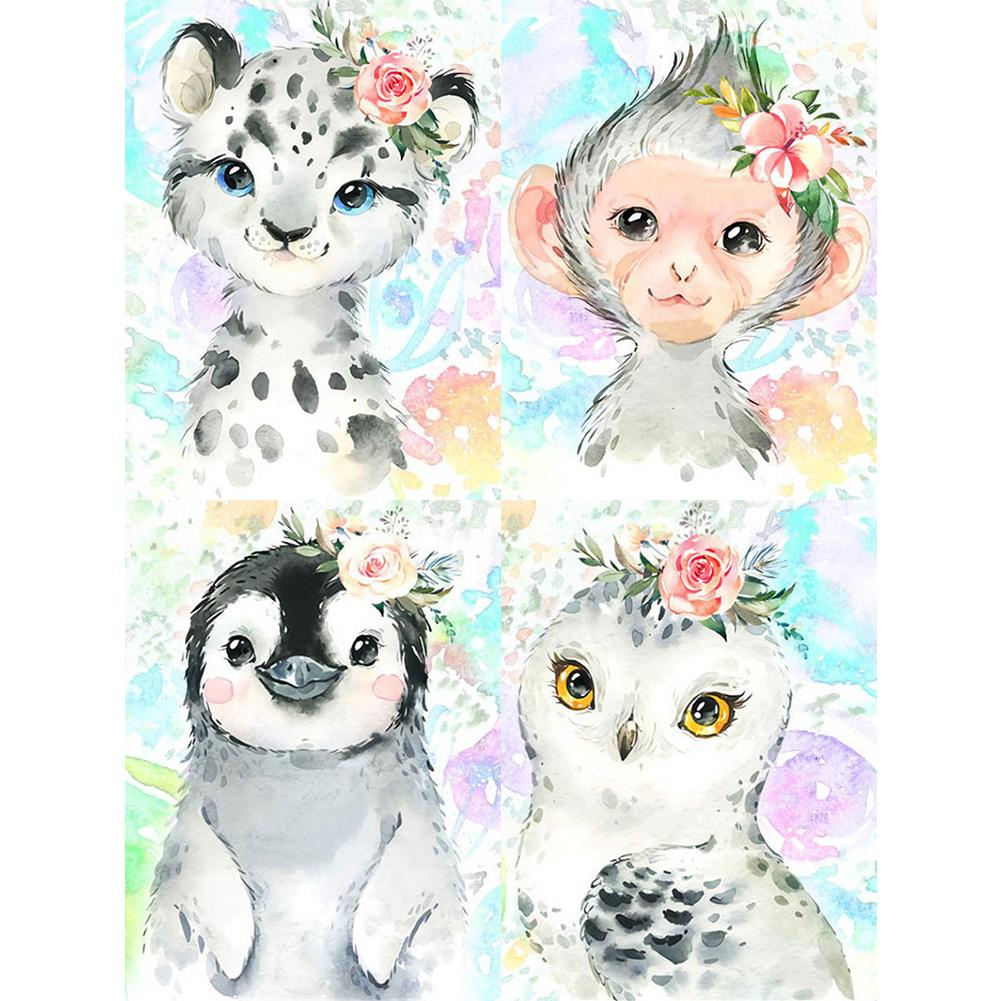 Full Round Drill Diamond Painting Animal Mosaic Kit Rhinestone Drawing ...