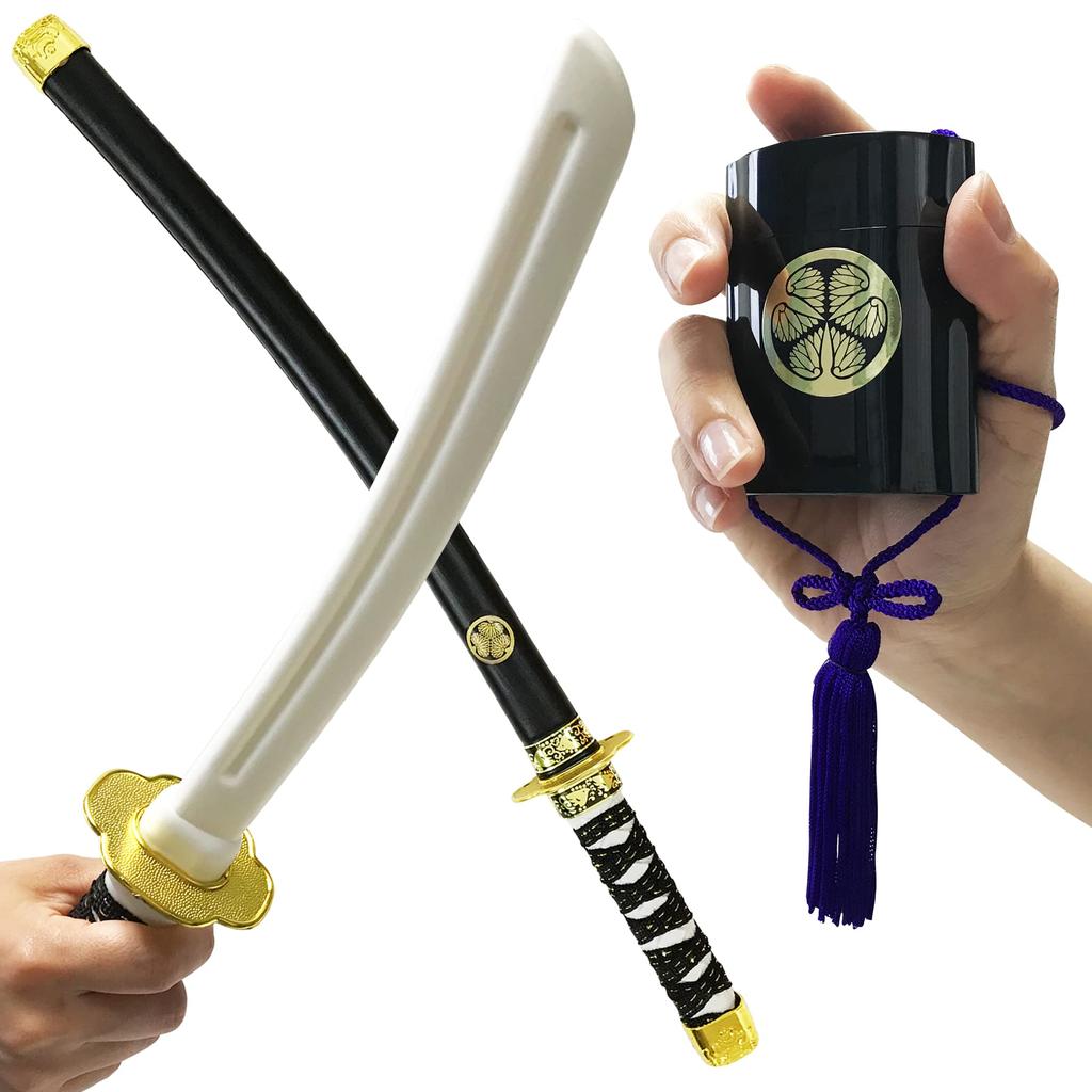 Buy Invincible! Narikiri Samurai Set Japanese Sword Dual Wield Inro Aoi ...
