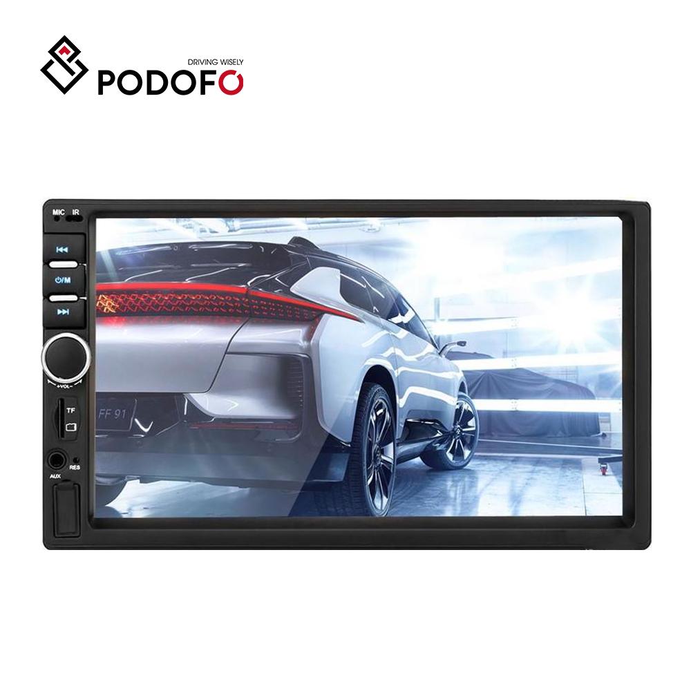 Podofo 7 Inch 2 Din Car Radio Autoradio LCD Touch Screen Multimedia Player Bluetooth Mirror Link ...