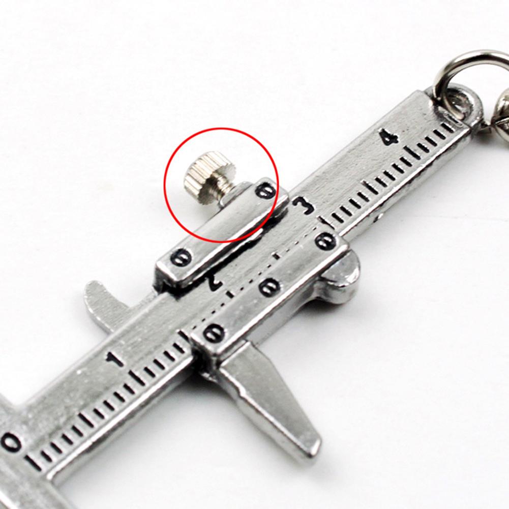 Mental Movable Vernier Caliper Ruler Model Keychain Mini Vernier ...