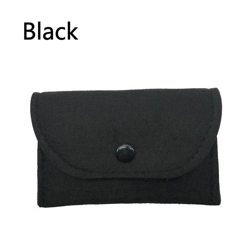 Women Portable Felt Wallet Card Cover Bag Coin Purse Snap Button ...