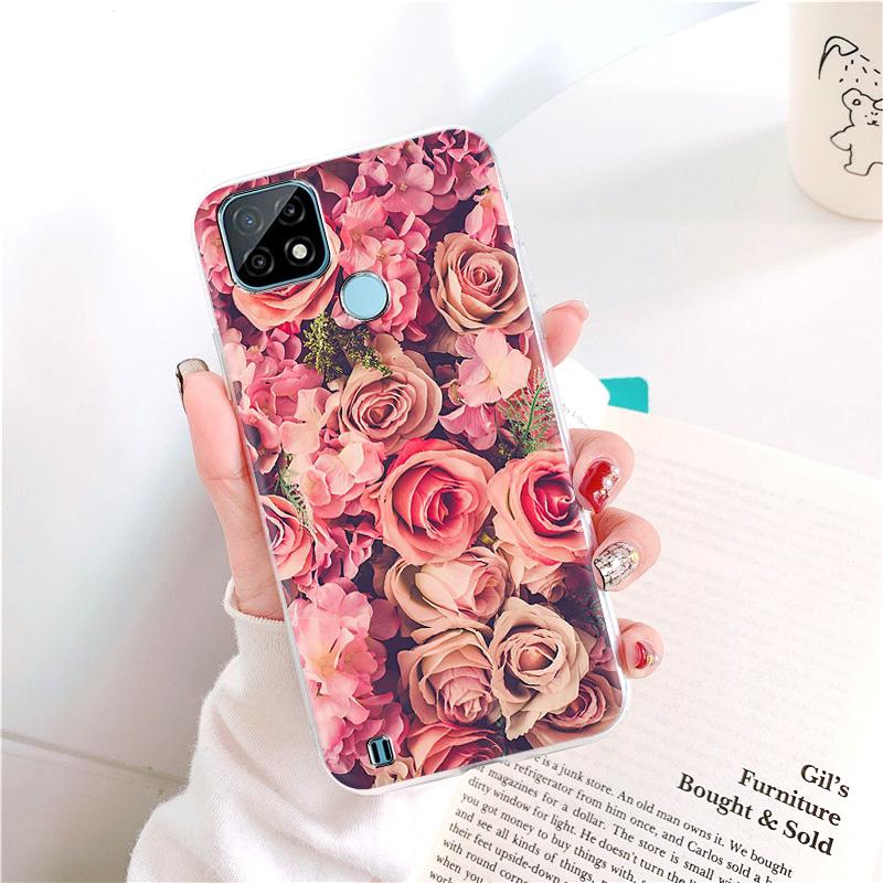 Oppo Realme C21 Kılıfı için Yumuşak Silikon Telefon Tamponu OPPO Realme ...