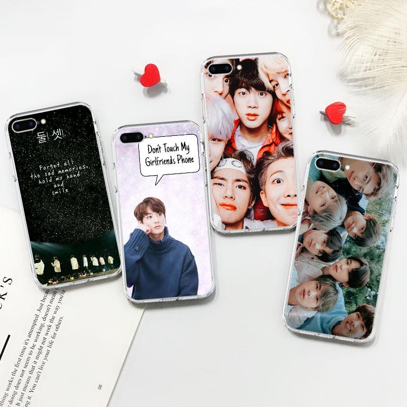 BTS Transparent Mobile Phone Shell for Apple iPhone 7 11 Pro for Xiaomi ...