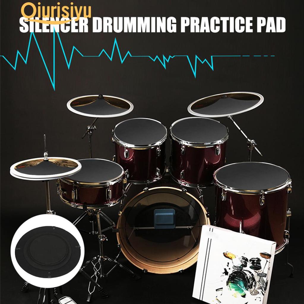 Buy 10Pcs Bass Snare Drum Sound Off Quiet Mute Silencer Drumming Pad at ...