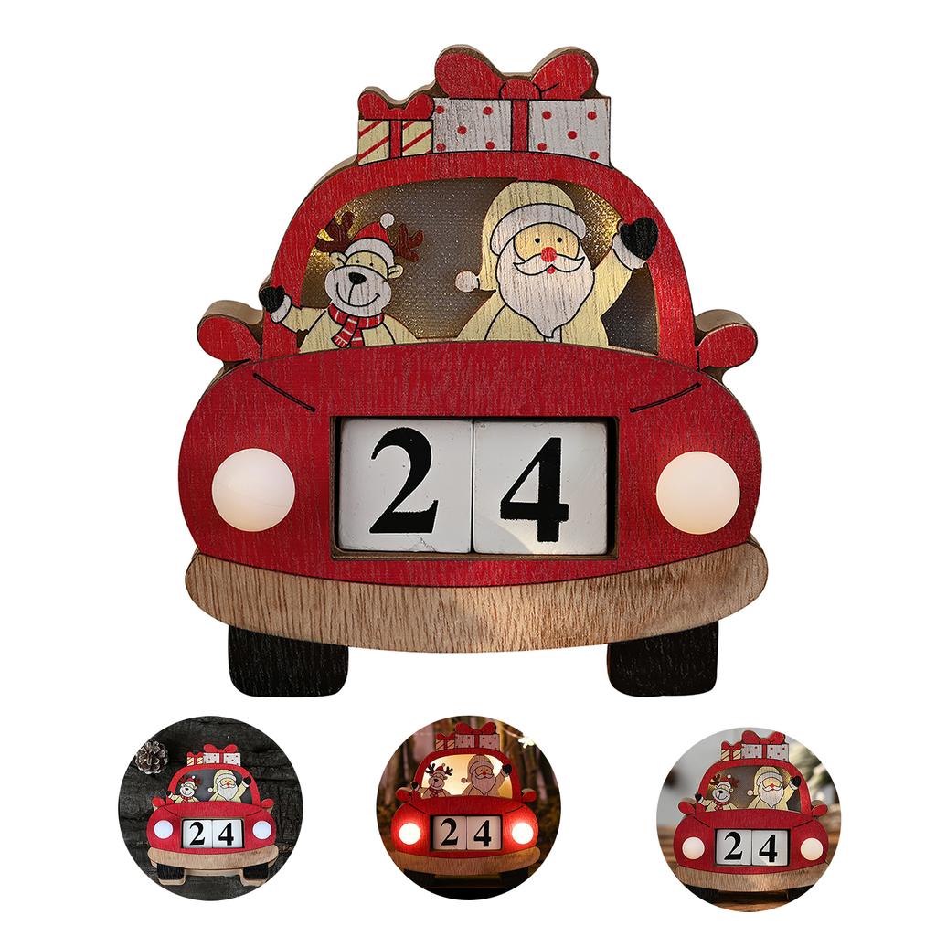 Decorative Christmas Block Calendar Wooden Advent Calendar Perpetual ...