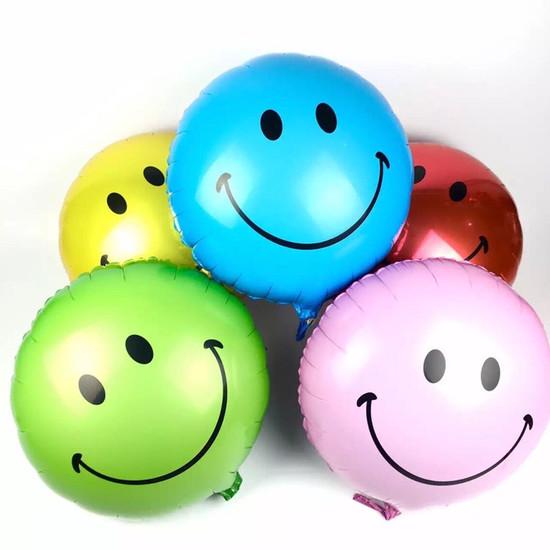 Buy Smile Face Balloons Birthday Party Decorations Kids Round Globos ...