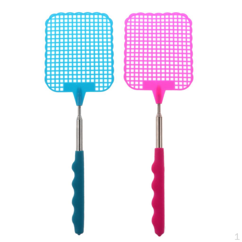 Buy 2pcs Fly Swatter Retractable Kill Mosquitoes Flies Telescopic Tool ...