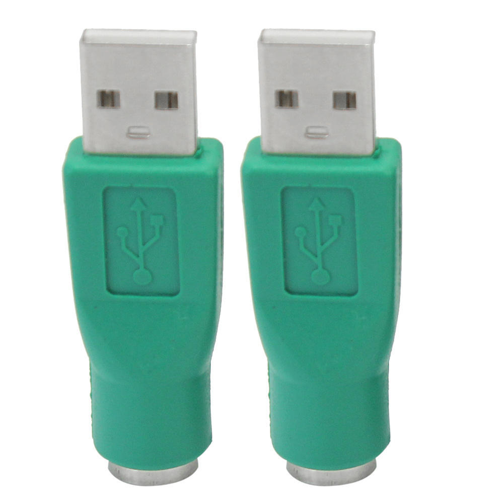 Buy 2x PS2 Serial Female Port To 1 X USB 2.0 A Male Port Converter ...