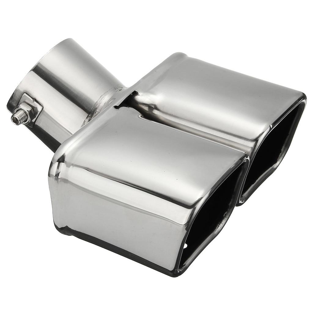 Buy Universal Twin Double Dual Chorme Exhaust Pipe Tail Pipe End Trim ...