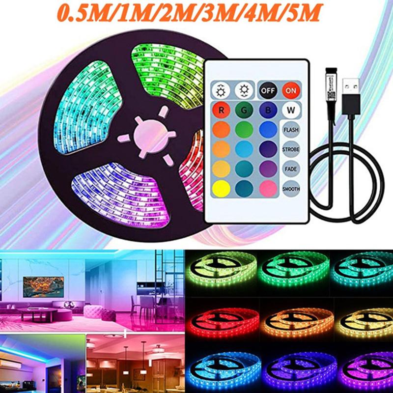 Buy 0.5M-5M Self-adhesive Remote Control Color Changing RGB LED ...