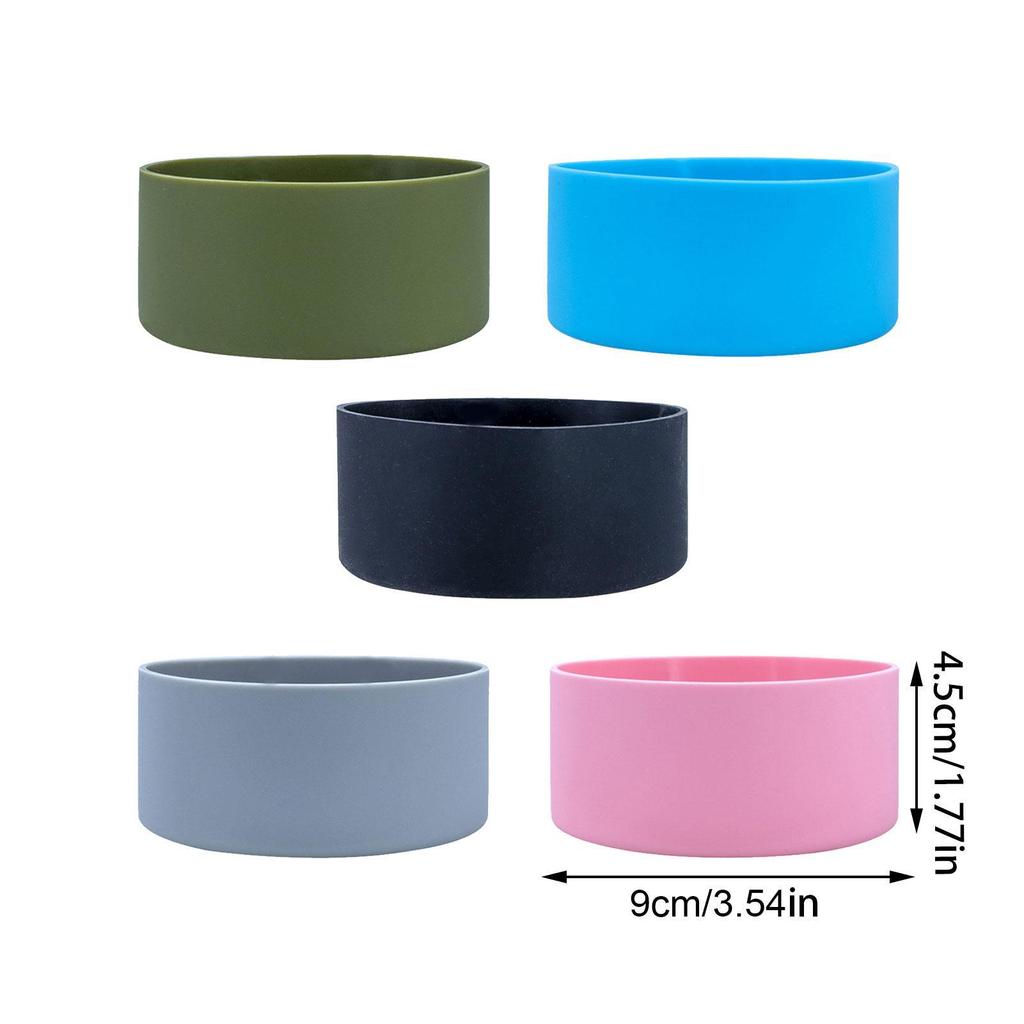 Silicone Thermos Cup Cover | Non-Slip Water Bottle Protective Cover ...
