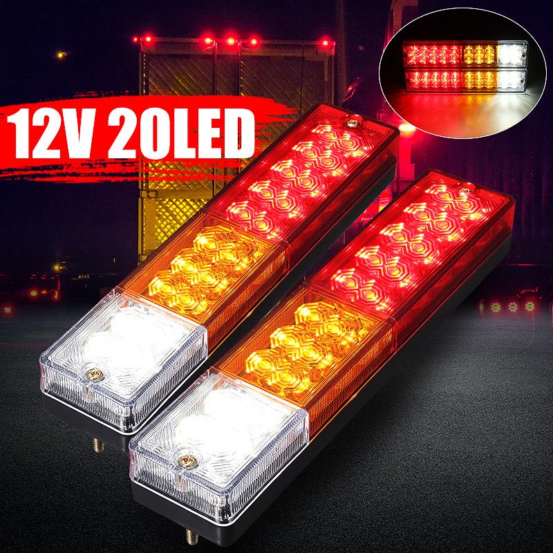 Buy 2x 12V Truck Trailer Caravan LED Brake Rear Tail Reverse Light Turn ...