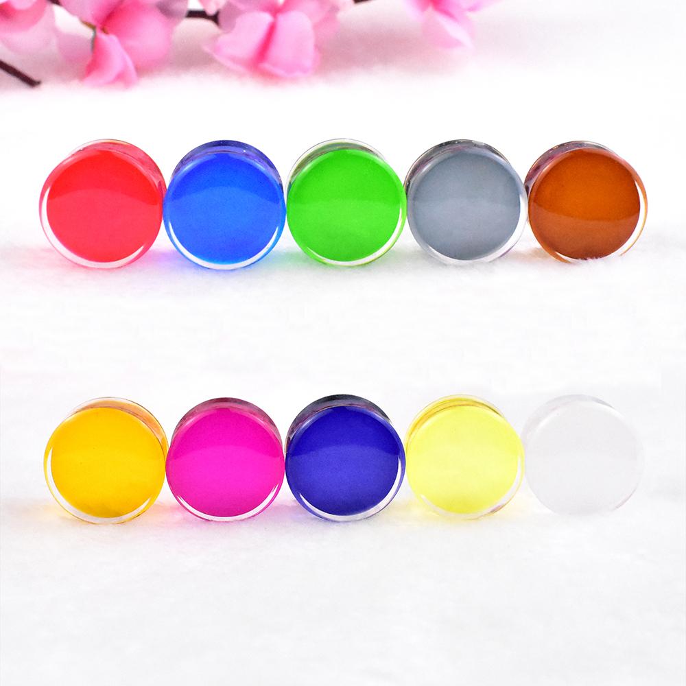 Buy 6-30mm 2Pcs Colourful Acrylic Ear Tunnels Gauge Ear Expander Plugs ...