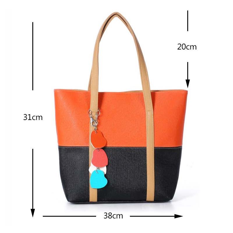 Buy Charm Korean Handbag Fashion Bag Female Peach Heart Cute Pendant ...