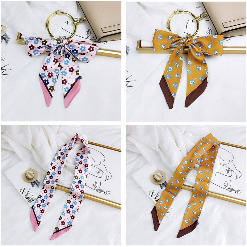 Buy Women Beautiful Small Scarf Silk Scarves Headband Bag Ribbon ...