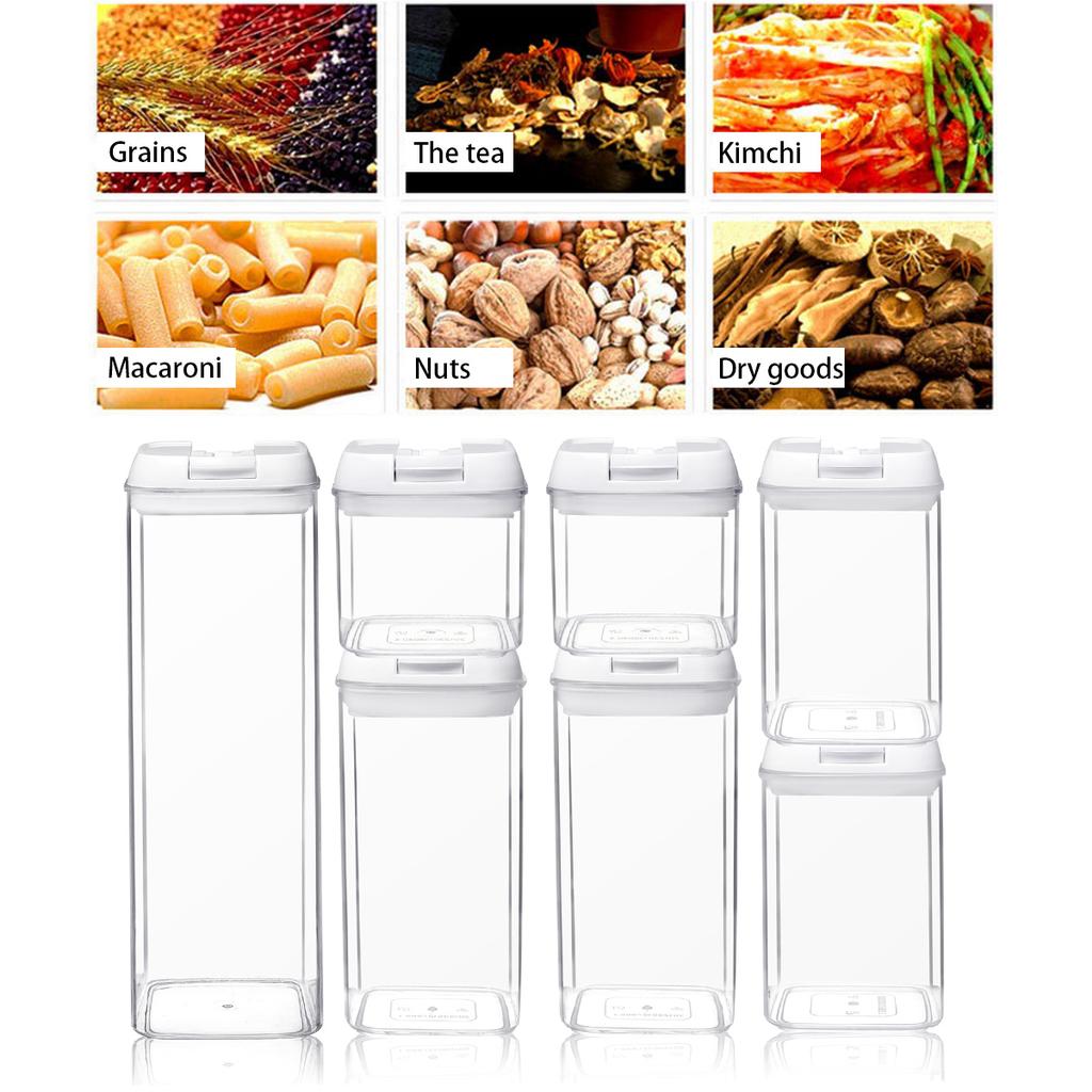 Cheap 7Pcs Air-Tight Dry Food Storage Container Special Airtight Lids ...