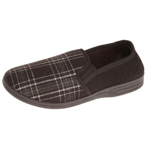 Cheap Slumberzzz Mens Elasticated Tartan Slip-on Slippers | Joom