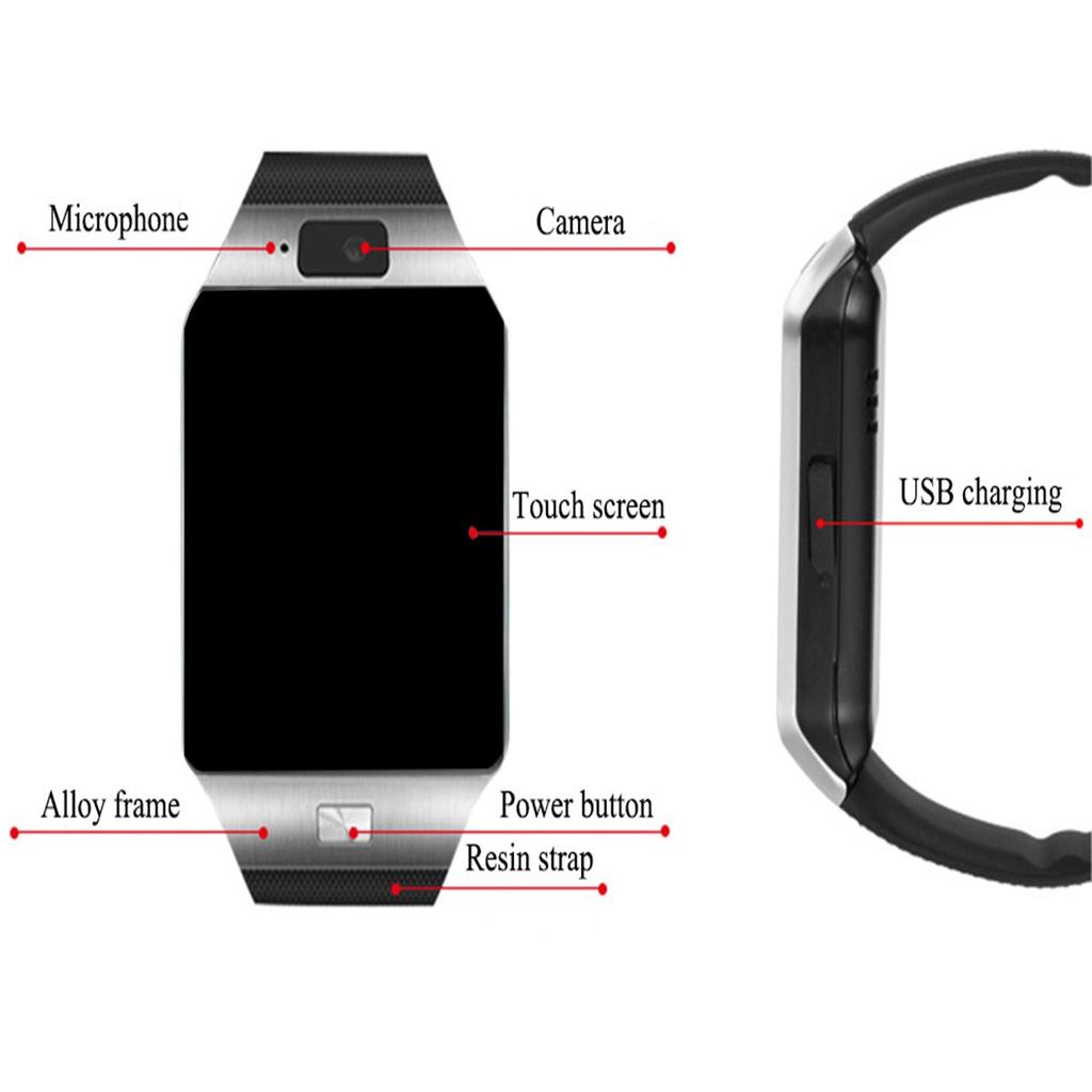 Buy DZ09 Bluetooth Smart Watch Camera Phone GSM SIM For IOS IPhone ...