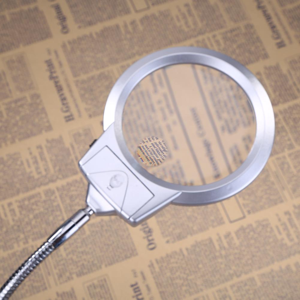 Magnifier Clip-on Lighted Table Desk LED Clamp Lamp 2x 5x Magnifying ...