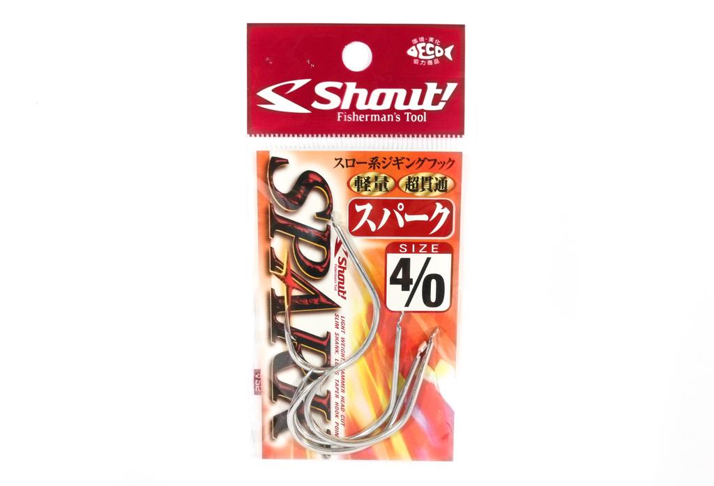 Cheap Shout 201-SP Spark Jigging Single Hook Silver Size 4/0 (5527) | Joom
