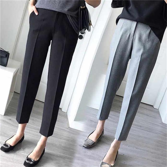 Buy Waist Straight Pants Nine Pants Loose Elastic Pants at affordable ...