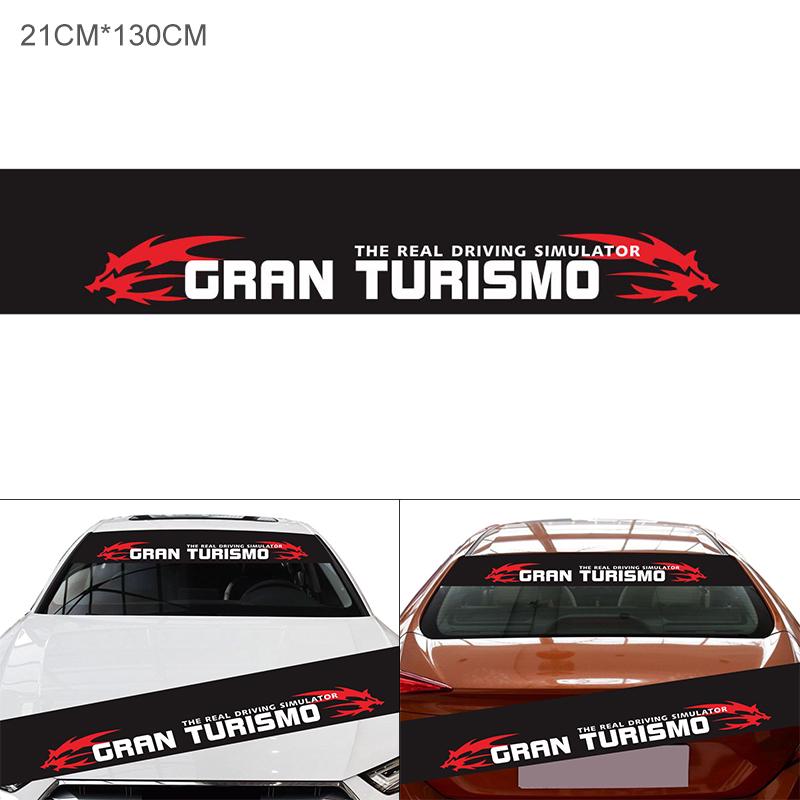Buy 130 X 21CM PVC GRAN Letter Pattern Car Sun-Resistant Front Rear ...
