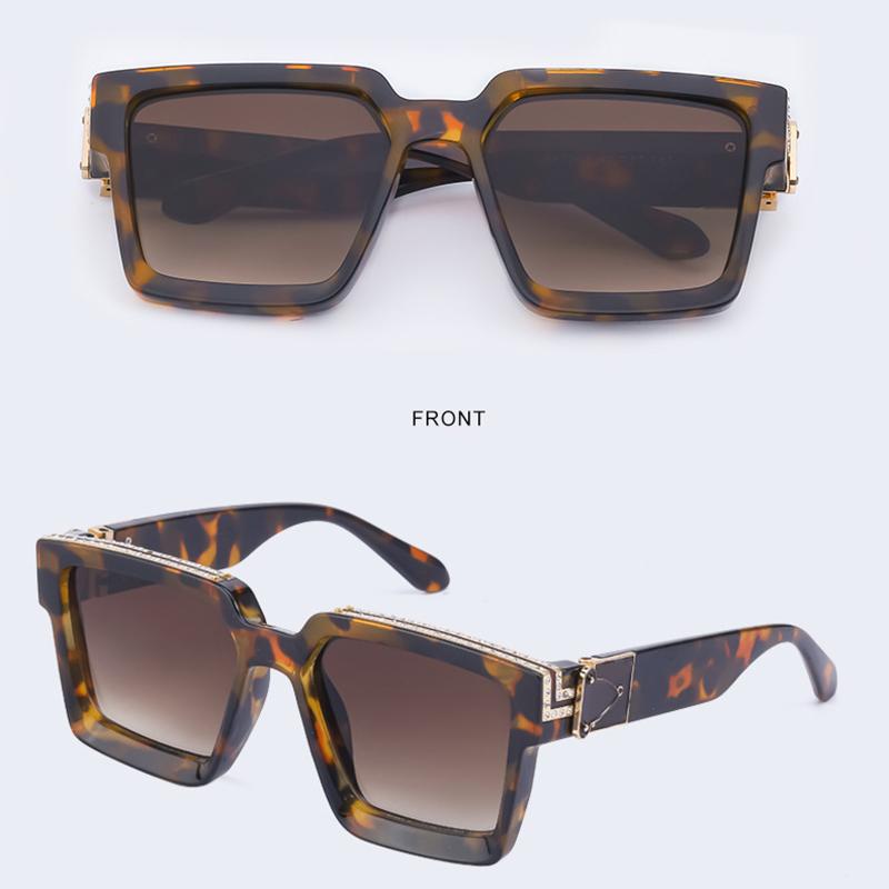 Buy Fashion New Rhinestone Decorative Square Large Frame Women‘s ...