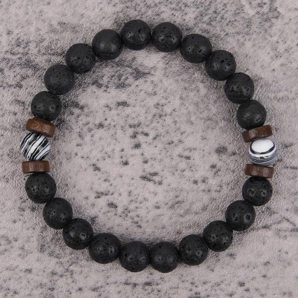 Cheap Men's Fashion Volcanic Stone Bracelet | Joom