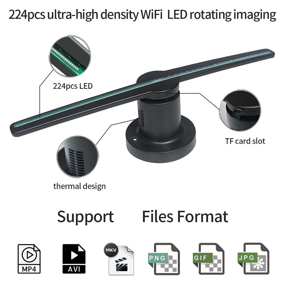 Cheap 3D Holographic Display LED Fan Advertising Machine Stereo ...