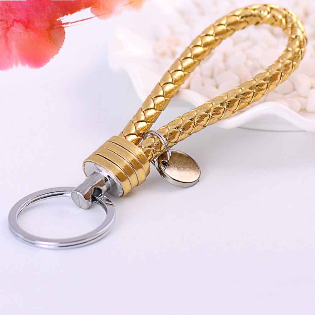 Buy Braided PU Leather Strap Keyring Keychain Car Key Chain at ...