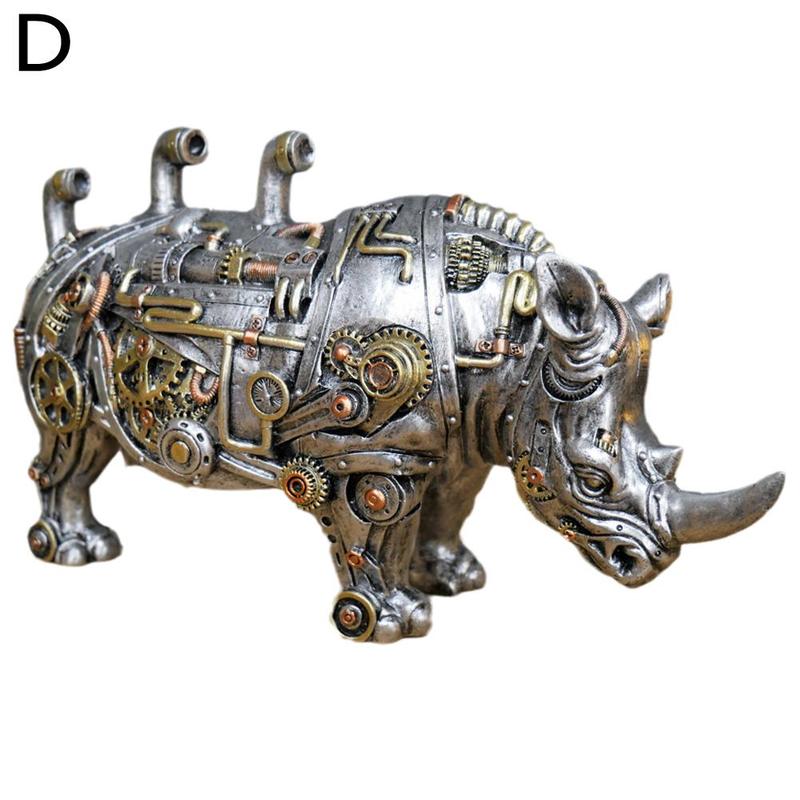 Buy Mechanical Punk Dog Figure Resin Craft Steampunk Bulldog Window ...