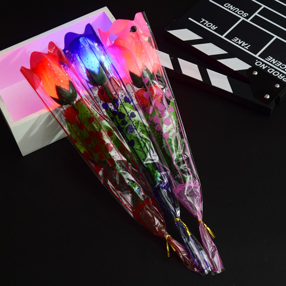 Buy 9 Pcs / Set LED Flashing Simulation Rose Flower Blinking Rose Night ...
