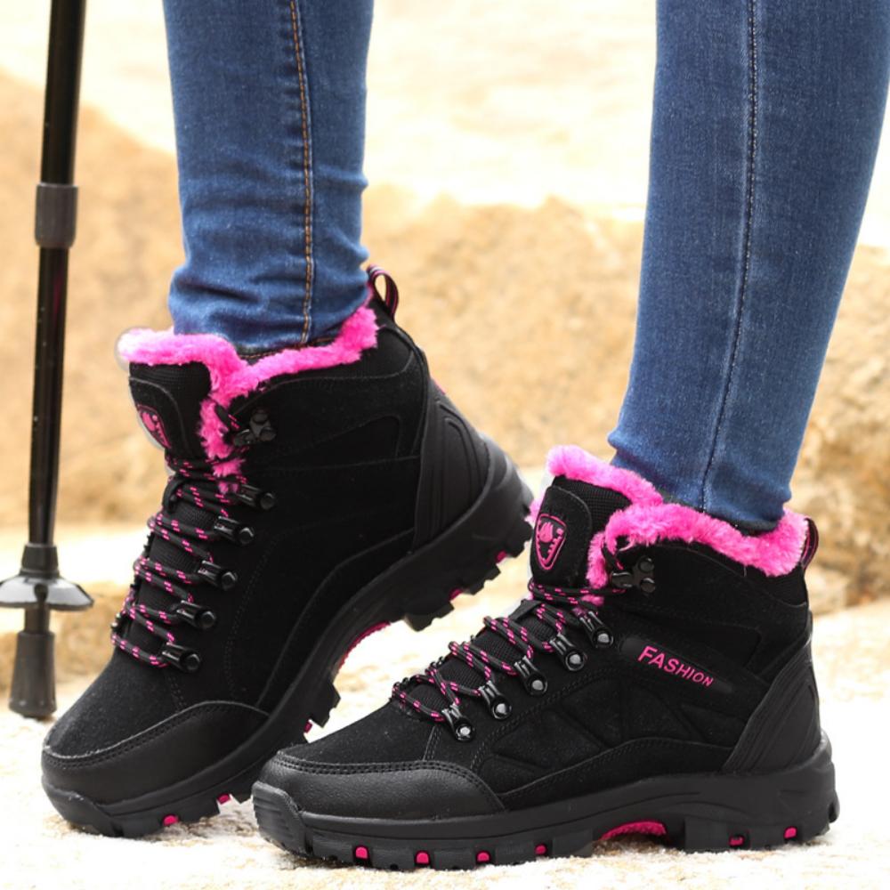 Buy New Autumn/winter High-top Hiking Shoes for Lovers Plus Cashmere ...