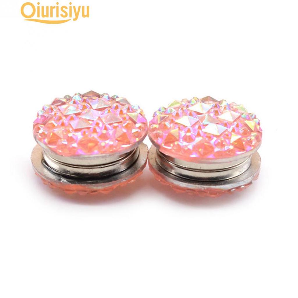 Buy 1 Pair Round Rhinestone Magnetic Women's Scarf Brooch Pin at ...