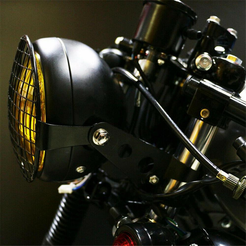 Buy Headlight Cover Motorcycle Lamp Mesh Grille Cover Mask Black 16cm ...