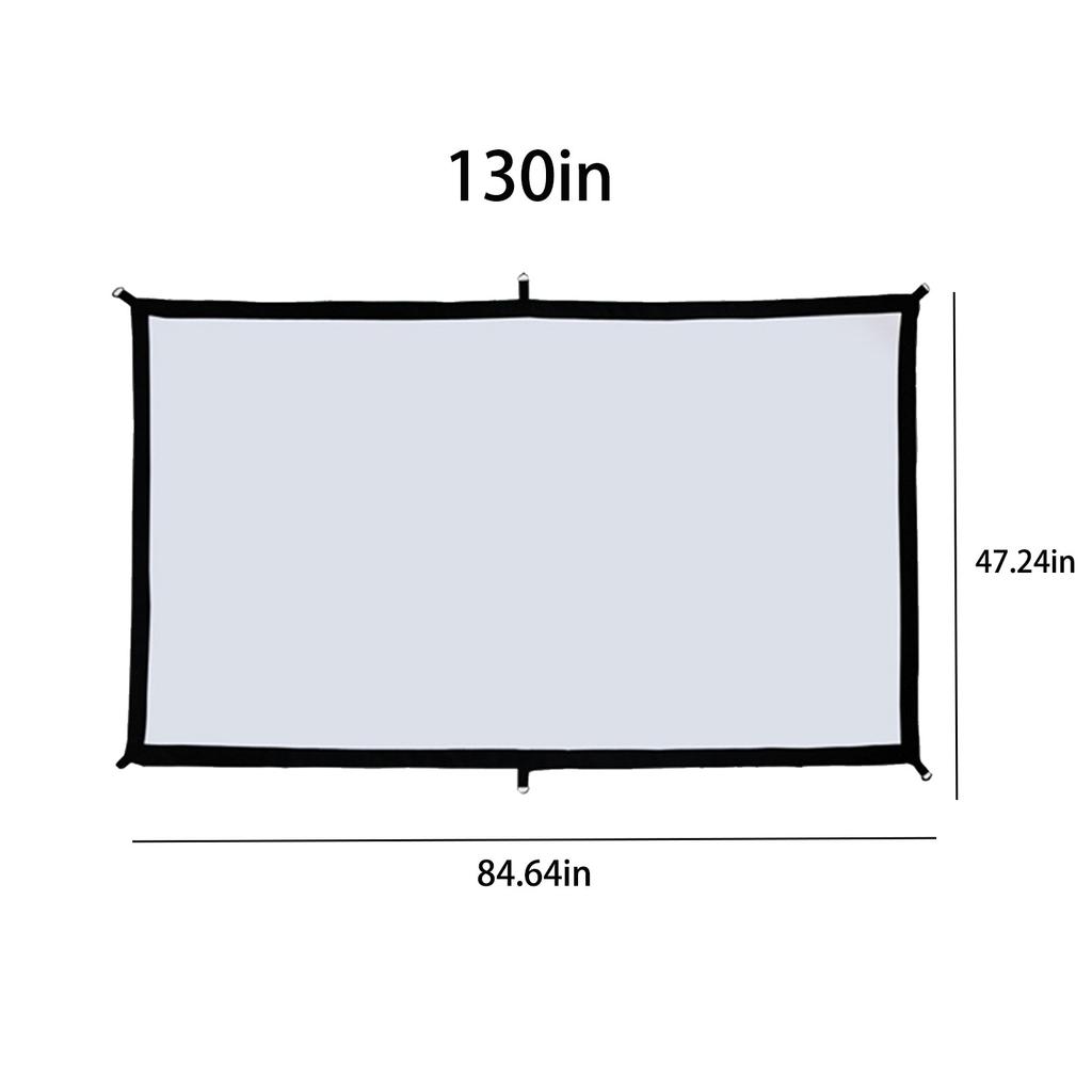 Cheap Projector Screen 130 /110 Inch, Movie Projector Screen 16:9 ...
