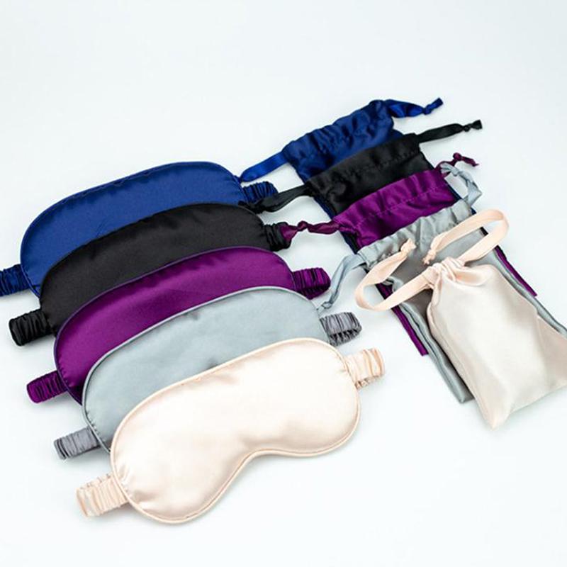 Buy Practical Sleep Blackout Eye Mask Imitation Silk Eye Mask Two-Piece ...