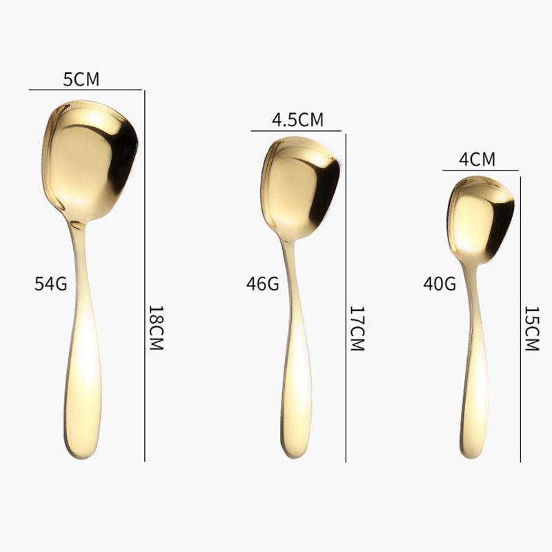 Buy 1 PC Stainless Steel Square Spoon S M LThick Rice Spoon Set ...