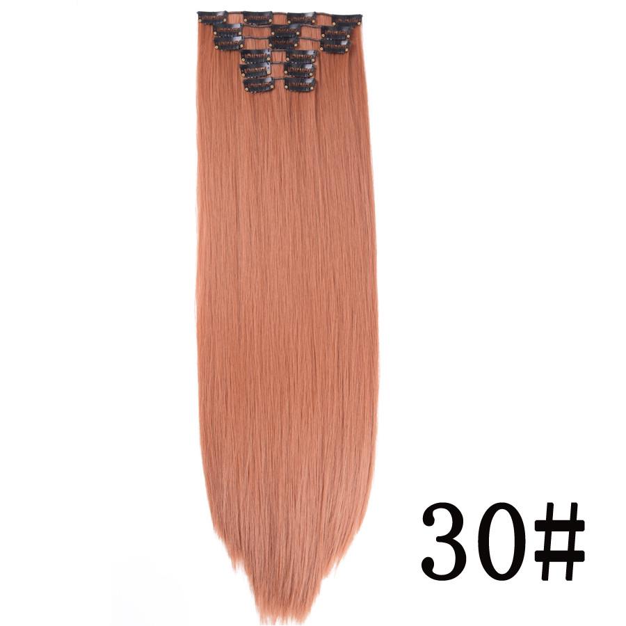 Buy 2020 New Years6pcs/set Clip In Human Hair Extensions Synthetic ...