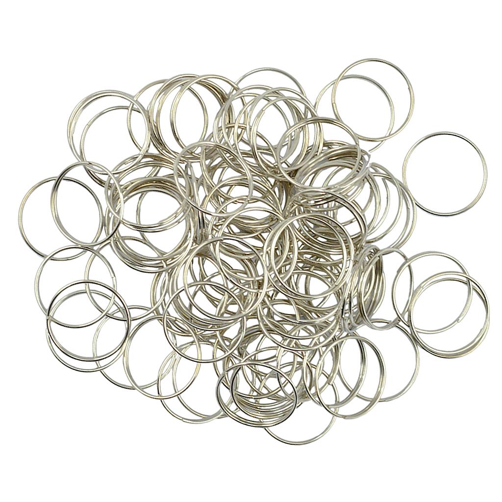 Buy 100 Pieces 0.7x18mm Steel Keyrings Split Key Rings Keychain Craft ...