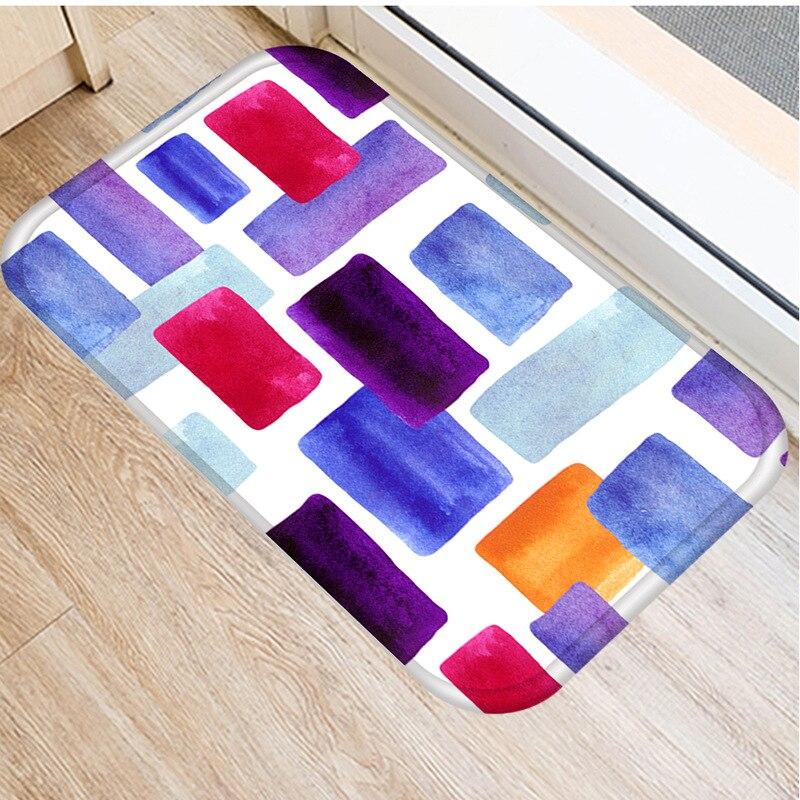 Buy 1PC 40x60cm Geometric Print Carpet Anti-slip Marble Floor Mat ...