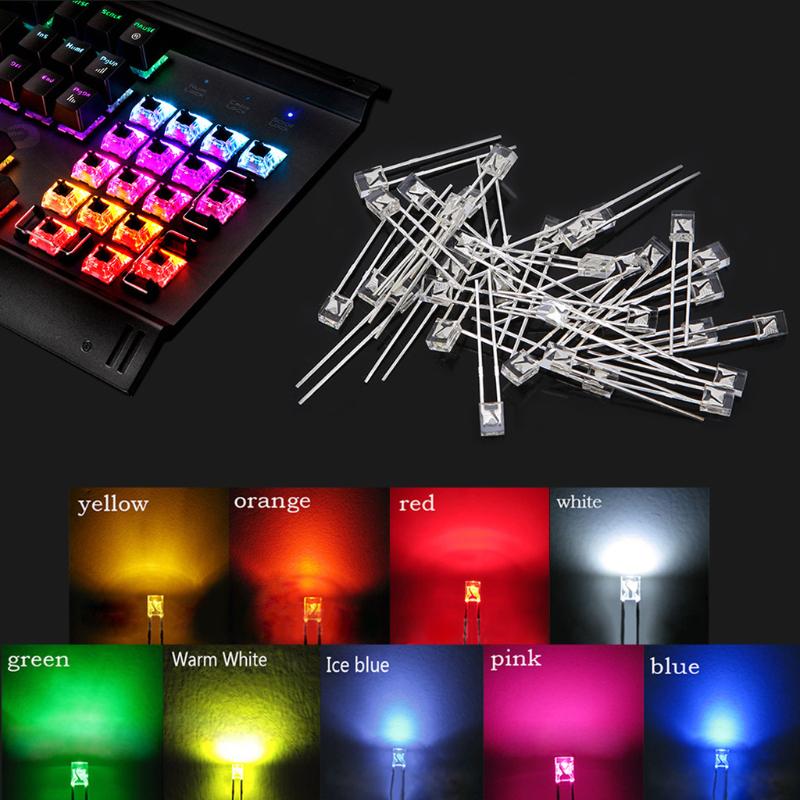 DIY 30 Pcs 3mm Round Rainbow LED For Cherry Gateron Kailh MX Switches ...