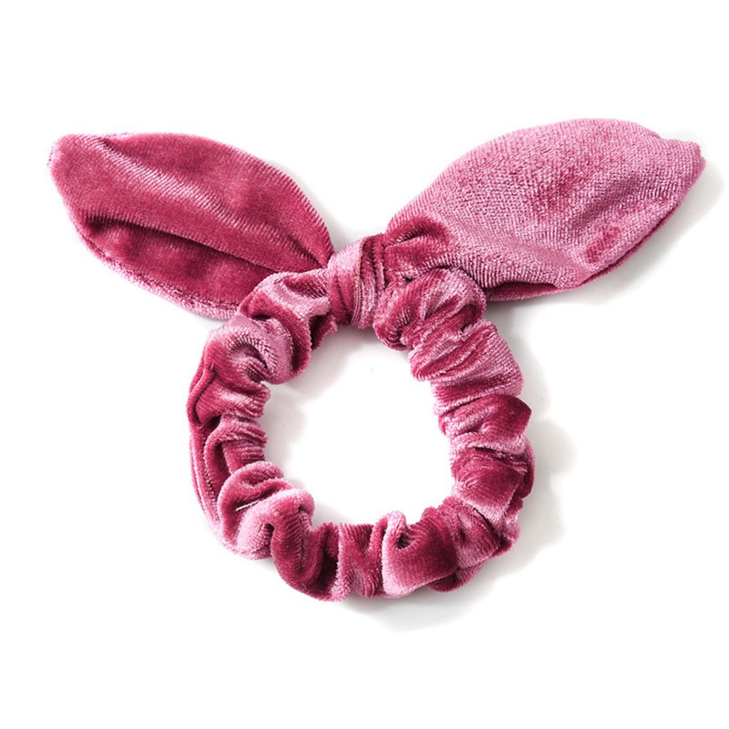 Satın alın Hair Scrunchies Rabbit Bunny Ear Scrunchie Velvet Ties Bands ...