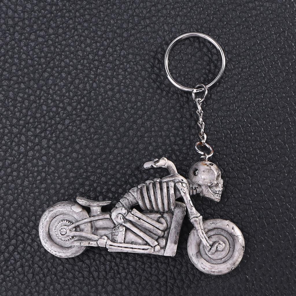 Buy 1 Pc Motorcycle Skull Keychain Skeleton Fashion Creative Rubber ...