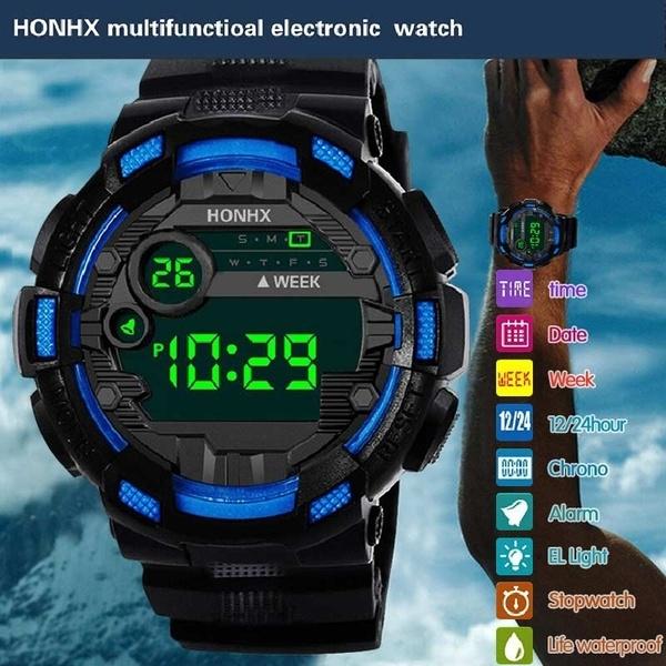 Buy HONHX Luxury Mens Digital LED Date Sport Men Outdoor Electronic ...