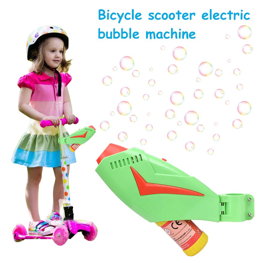 Buy Electric Bubble Machine Bicycle Scooter Outdoor Blowing Bubble Toy ...