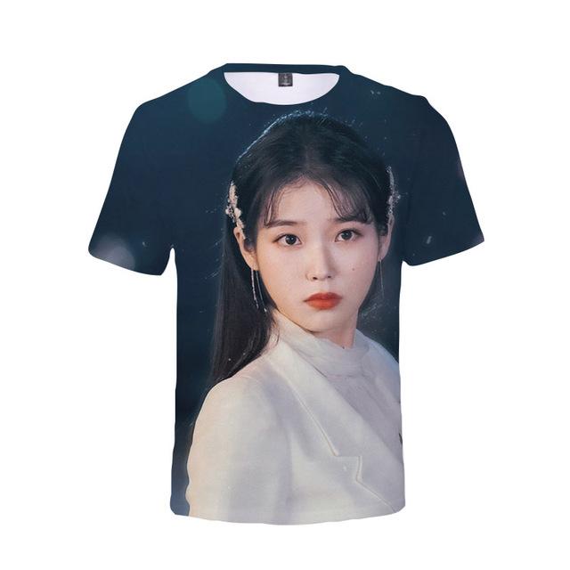 Cheap Kpop Idol Iu 3d Print T Shirt Harajuku Casual Tops Women Men ...