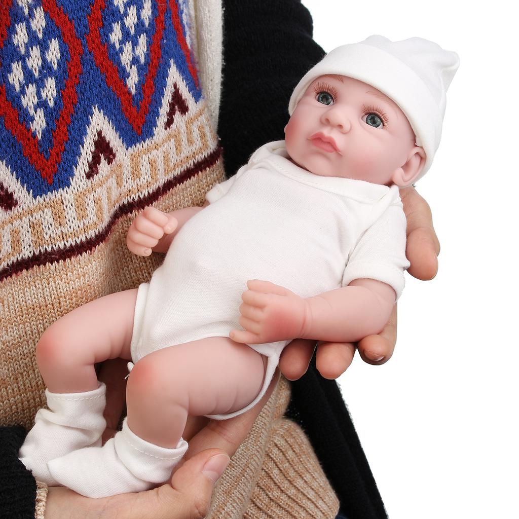 Buy 28cm Realistic Toddler Bebe Dolls Handmade Vinyl Baby Doll Cute ...